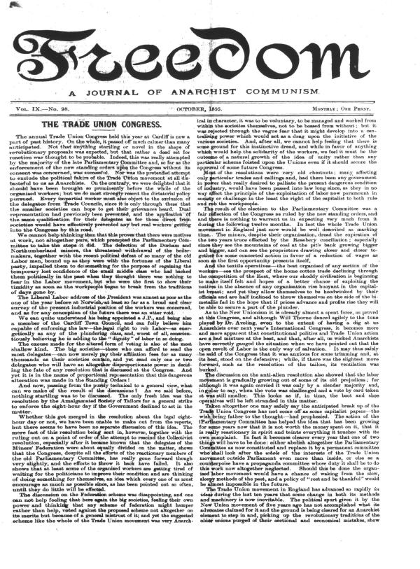 Freedom vol 9. no 98 (October 1895) | libcom.org